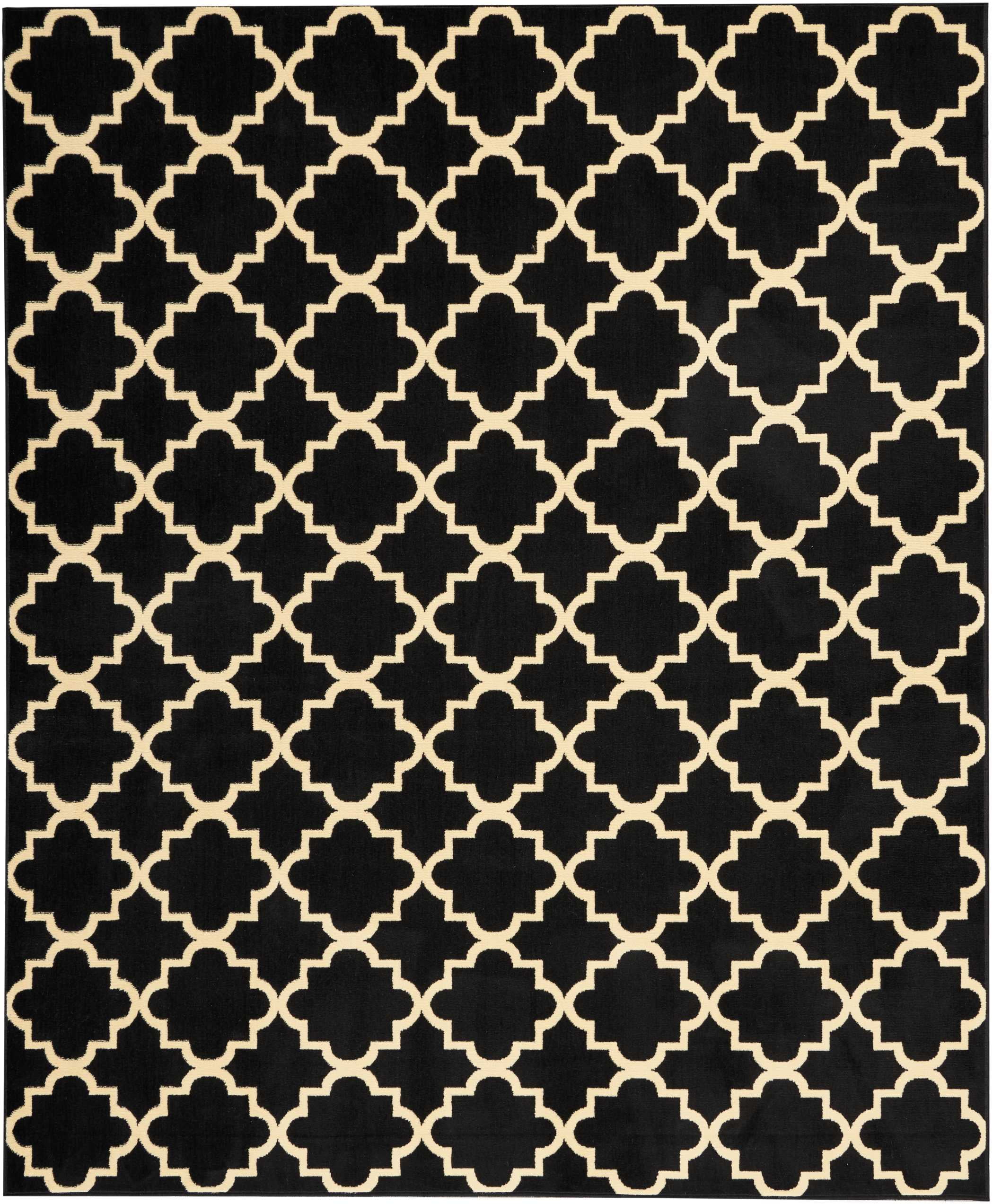 Eclectic Essentials Black Moroccan Trellis Area Rug - Walmart.com