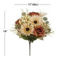 18-inch Artificial Silk Cream & Rust Sunflower & Rose Mixed Fall ...