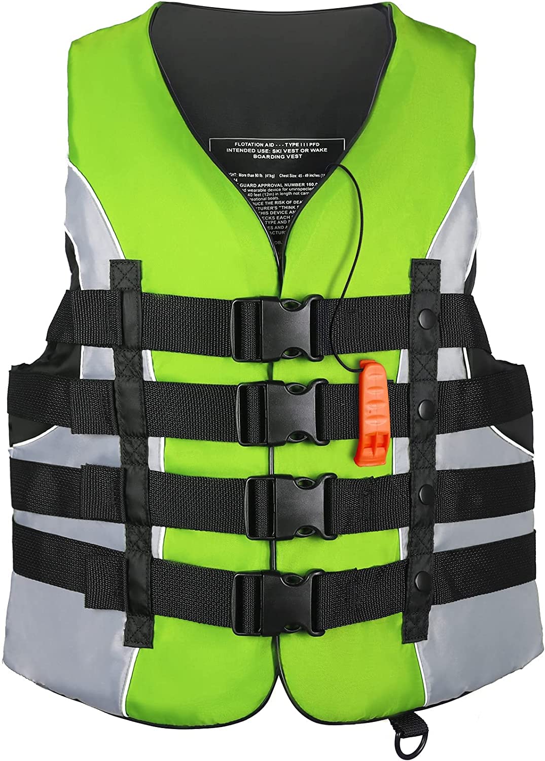 Leader Accessories Universal Life Vest For Adult USCG Approved Unisex ...