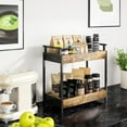 Countertop Coffee Station Organizer, 2 Tier Wooden Shelf for Coffee Bar ...