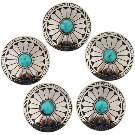 5Pcs Round Western Concho Concha Rivets for Screwing for - Green ...