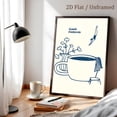 Coffee Time Poster Morning Routine Wall Art Rude Alarm Retro Typography ...
