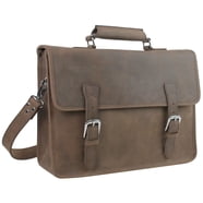 Le Donne Leather Classic Dowel Rod Laptop Briefcase LD-628-R - Walmart.com