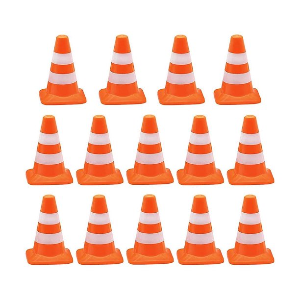 Mini cono triangular de 14 piezas, mini cono de seguridad de simulación ...