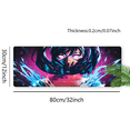 Cyberpunk Anime Girl Mouse Pad 35.4 x 15.8 inches Rubber Desk Mat with ...