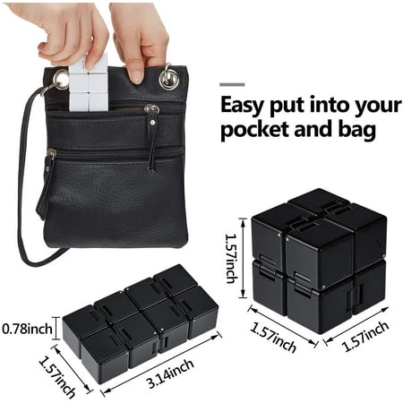 2 Packs Infinity Cube Toys Fidget Blocks, Mini Infinity Cube Desk Toy ...