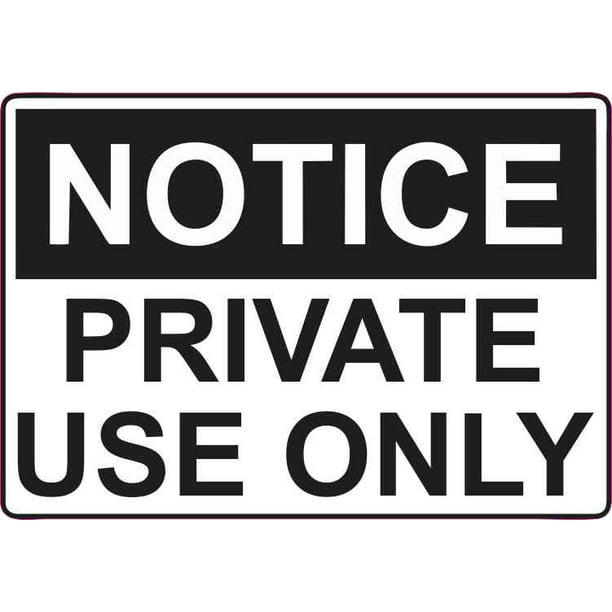 5inx3.5in Private Use Only Sticker Vinyl Sign Door Window Privacy ...