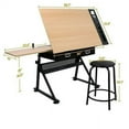 KAAYEE Drafting Table Drawing Desk,27"-35.8"Height Adjustable Art Desk ...