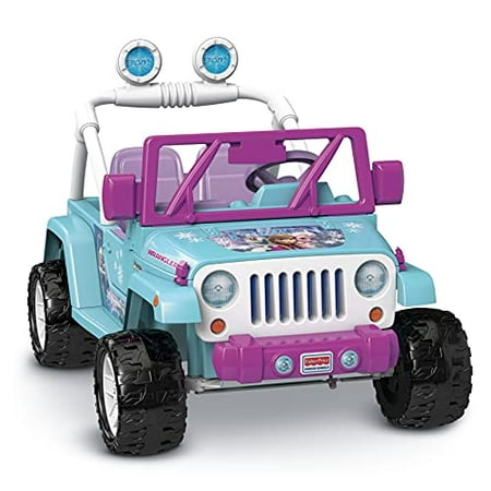 Power Wheels Disney Frozen Driveable Jeep Wrangler 12V Electric Kids ...