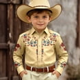 Angala Child Tees Long Sleeve Shirts Button Down Lapel Neck Floral ...