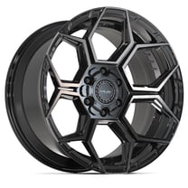 4PLAY Wheels 4P08 20 Inch Rims Fit 8x170 20x10 Gloss Black Brushed with ...