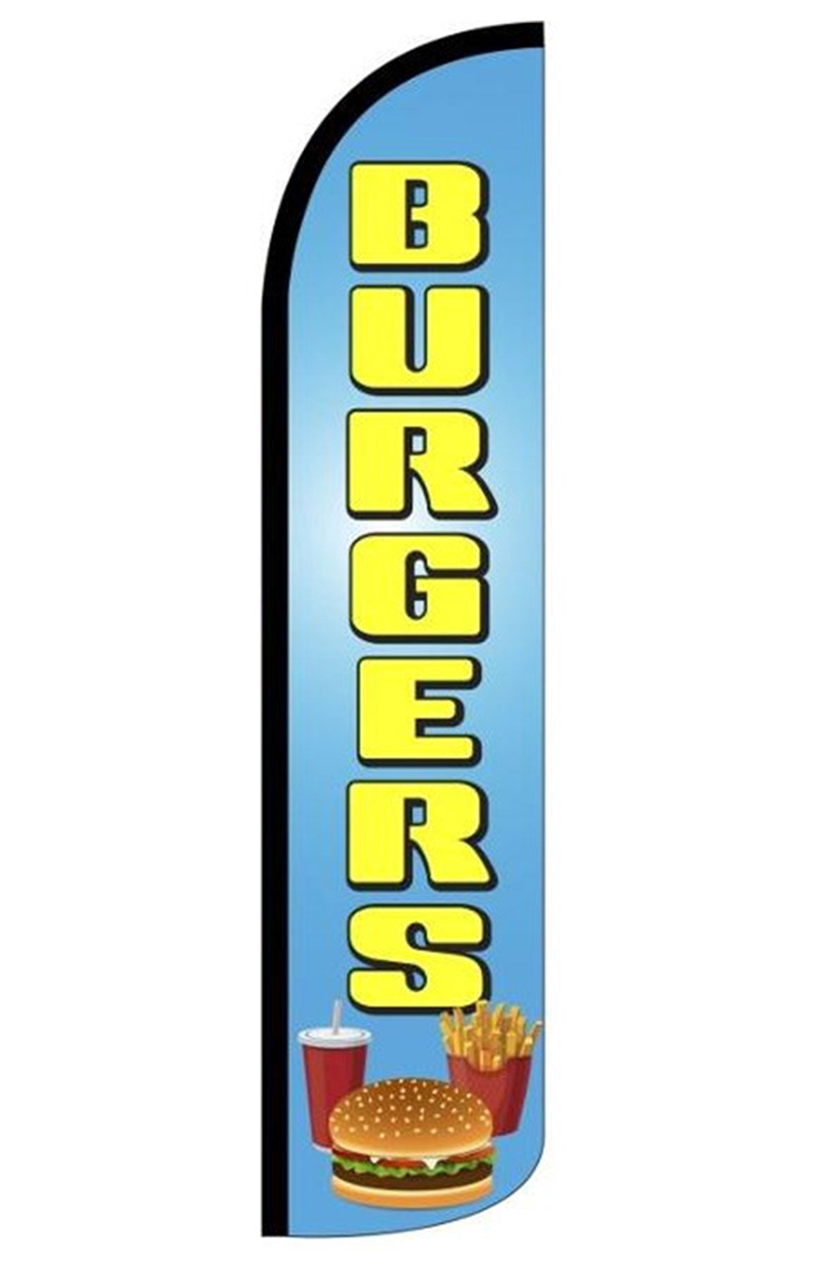 Burgers Windless flag Without Pole Advertisement /Business Flags ...