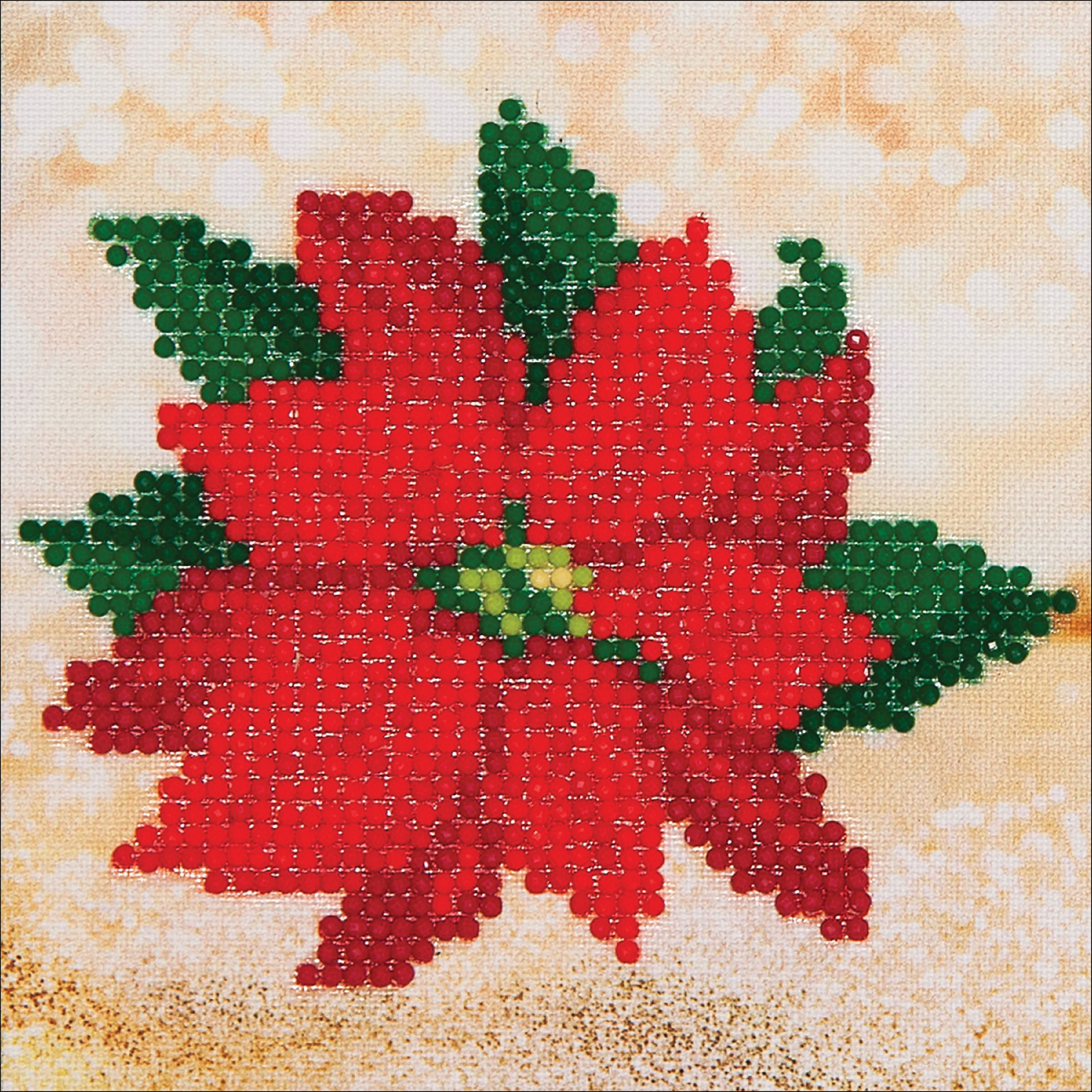 Diamond Dotz Diamond Embroidery Facet Art Kit 8"X8"-Poinsettia ...