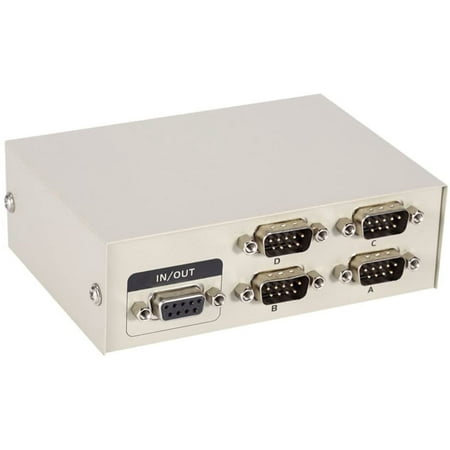 Wgthhk PC Printer DB9 Pin Serial RS232 Switch Box, Metal Housing 4 ...