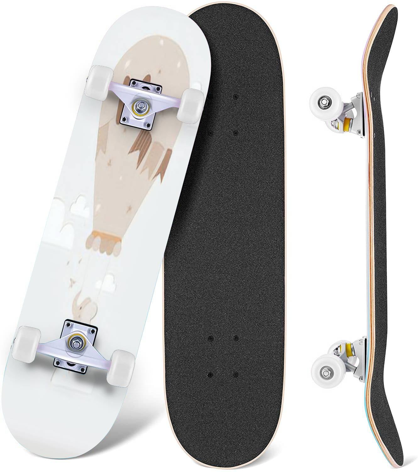 Prxcm Skateboard Complete for Beginners Adults Teens 31 x 8" Elephant ...