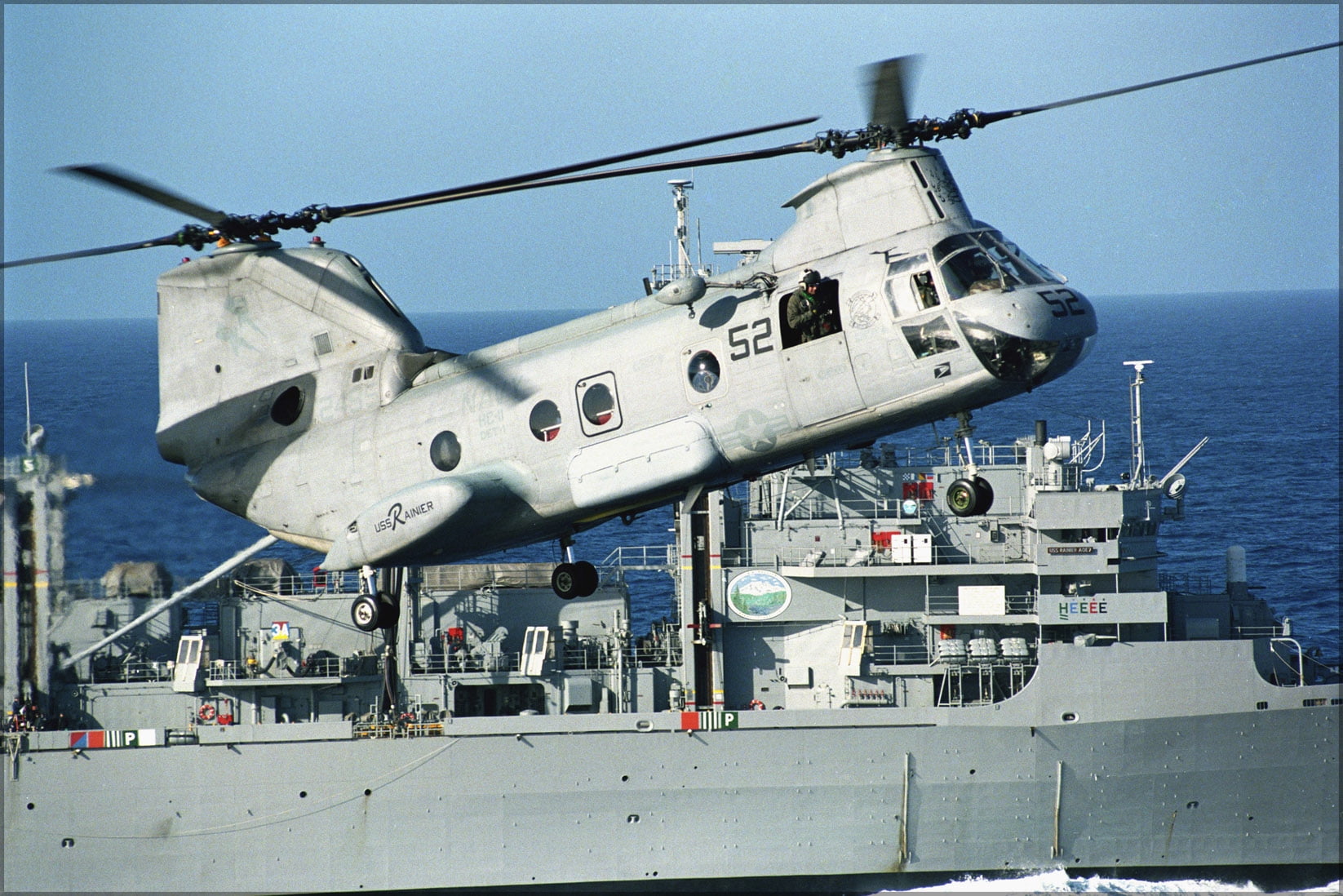 24"x36" Gallery Poster, CH-46 Sea Knight Helicopter with (HC-11) 2001 ...
