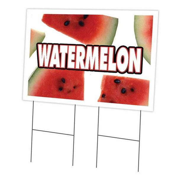 SignMission C-2436-DS-Watermelon 24 x 36 in. Watermelon Yard Sign ...