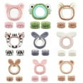 3 Pcs Women Girls Cartoon Spa Headband and Wristband Set Face Wash Hair ...