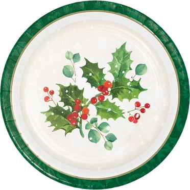 Creative Converting 8-Count Vintage Christmas Dinner Plate - Walmart.com