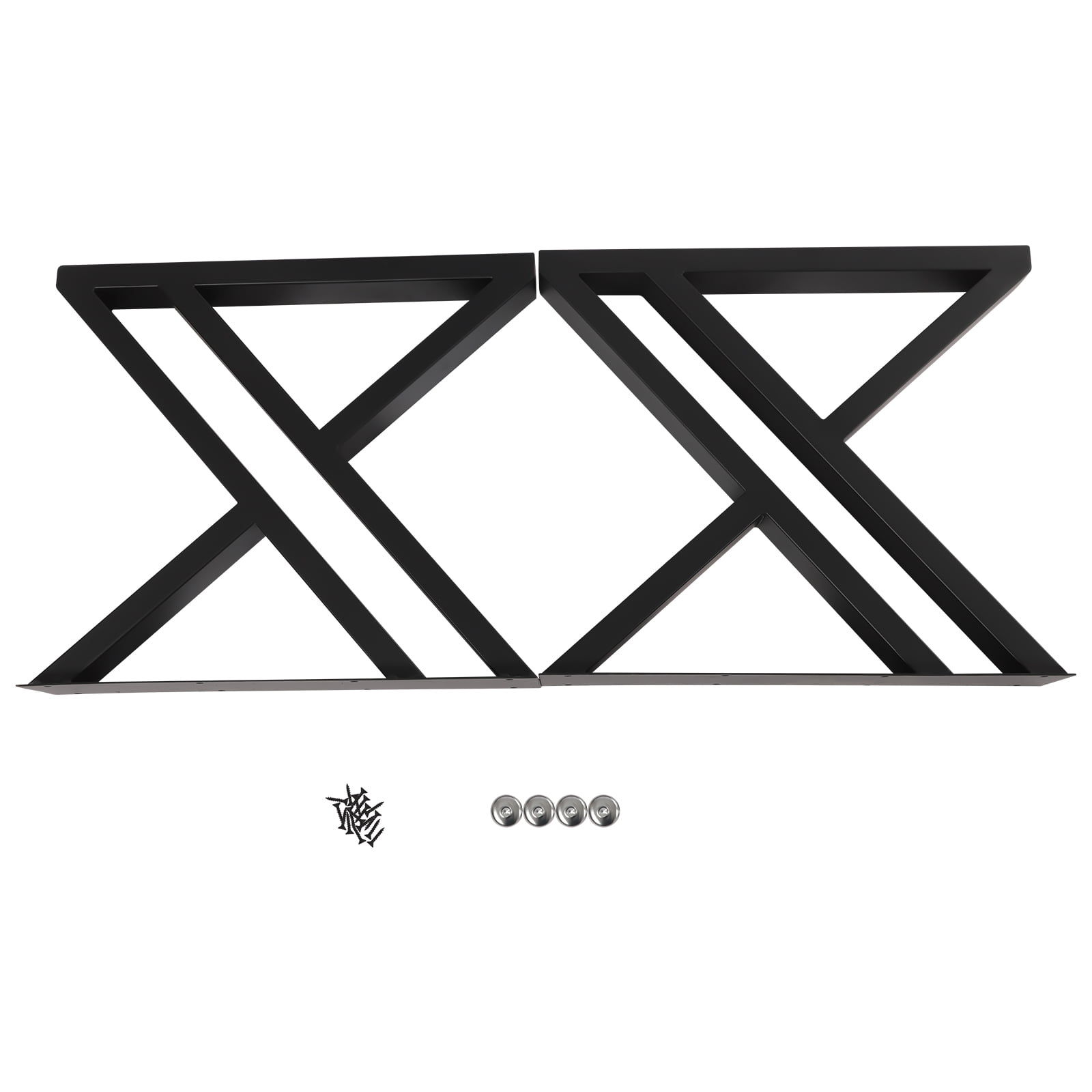 Miumaeov 2 Pack Industrial Metal Table Legs 16" Square Tube Furniture ...