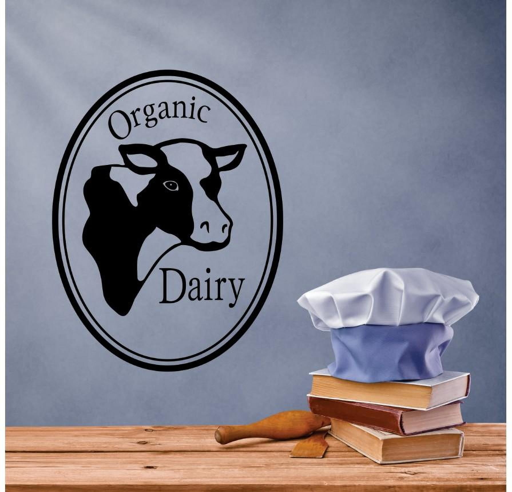 Home Wall Decals Organic Dairy Cow Bedroom Stickers DIY Removable ...
