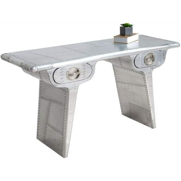 Nauticalmart Aluminum Table Airplane Aviator Furniture Desk Home Office ...