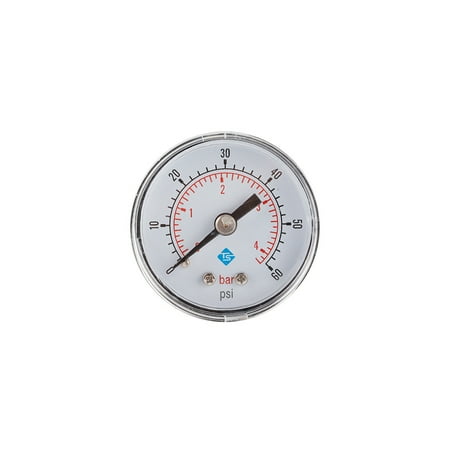 Smilepp 1/8 inch Threaded Air Oil Pressure Meter Compressor Barometer ...