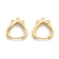 Brass Huggie Hoop Earring Findings with Horizontal Loop Long-Lasting ...