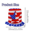 4th of July Decor, Patriotic Top Hat with Flag Design, Independence Day ...