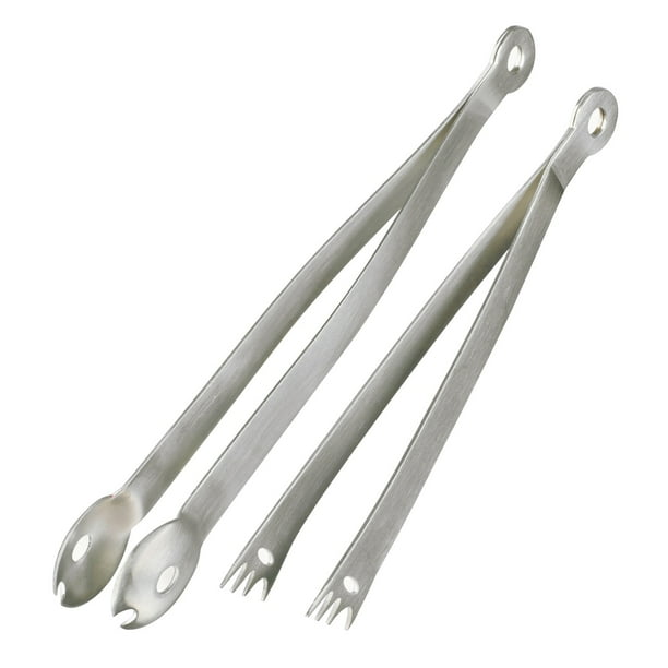 Prepworks Vegetable Tong Set (Set of 2), Silver - Walmart.com - Walmart.com
