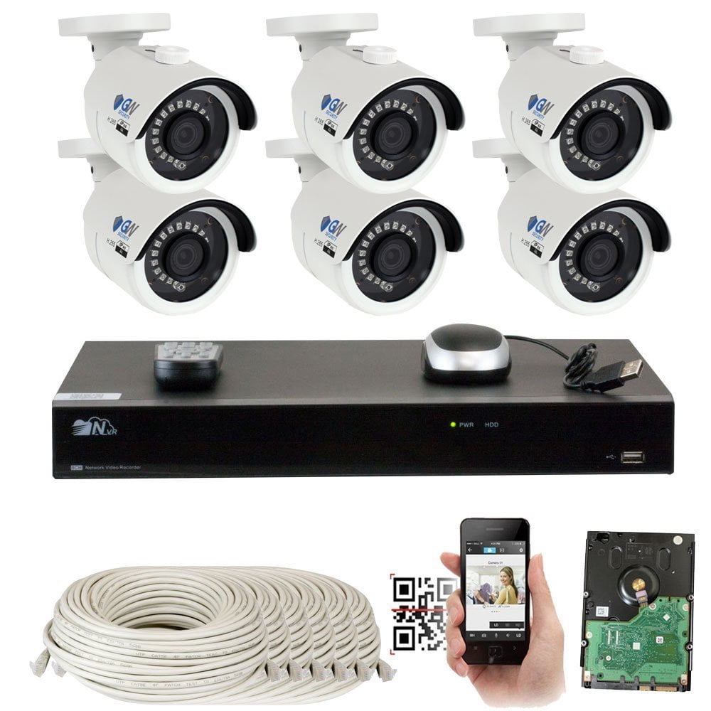 GW 8 Channel H.265 PoE NVR UltraHD 4K (3840x2160) Security Camera ...