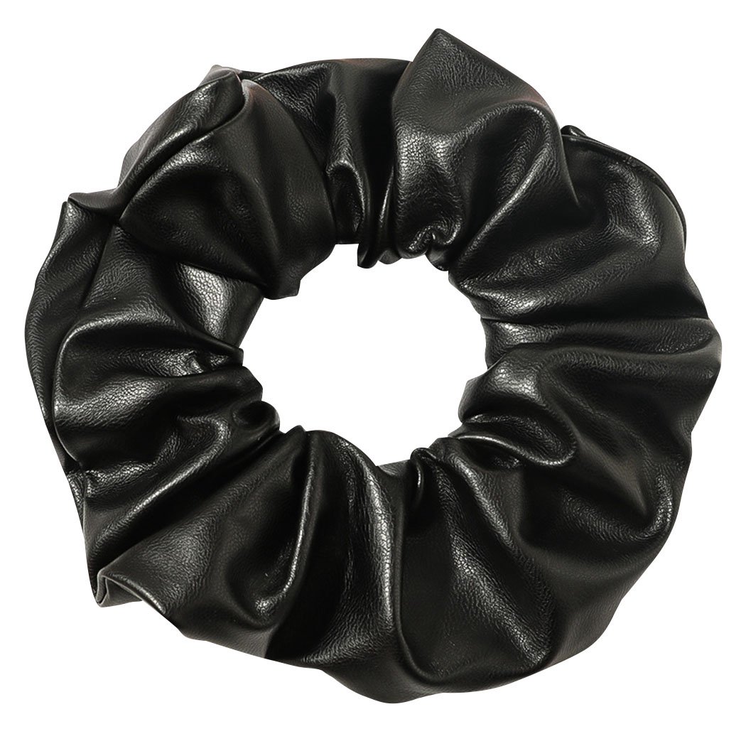 Click here for Nobrand Women Hair Scrunchie Solid Color Faux Leat... prices