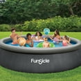 Funsicle: QuickSet Designer Pool - 13ft Above Ground Inflatable Pool Set, 13' x 33", Includes ...