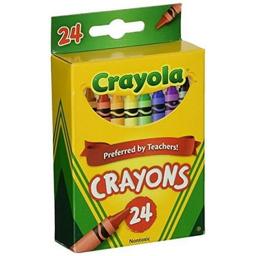 Crayola Box of Crayons Non-Toxic Color Coloring School Supplies, 24 ...