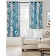 Blue Football Blackout Curtains for Bedroom/Living Room, Thermal ...