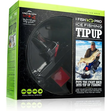 Vexan Ice Fishing Tip Up, HI-VIS Green, Reflective Flag, Spool Handle ...
