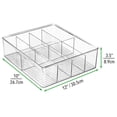 mDesign Plastic Extra Wide Divided Organizer Box for Kitchen/Cabinet ...