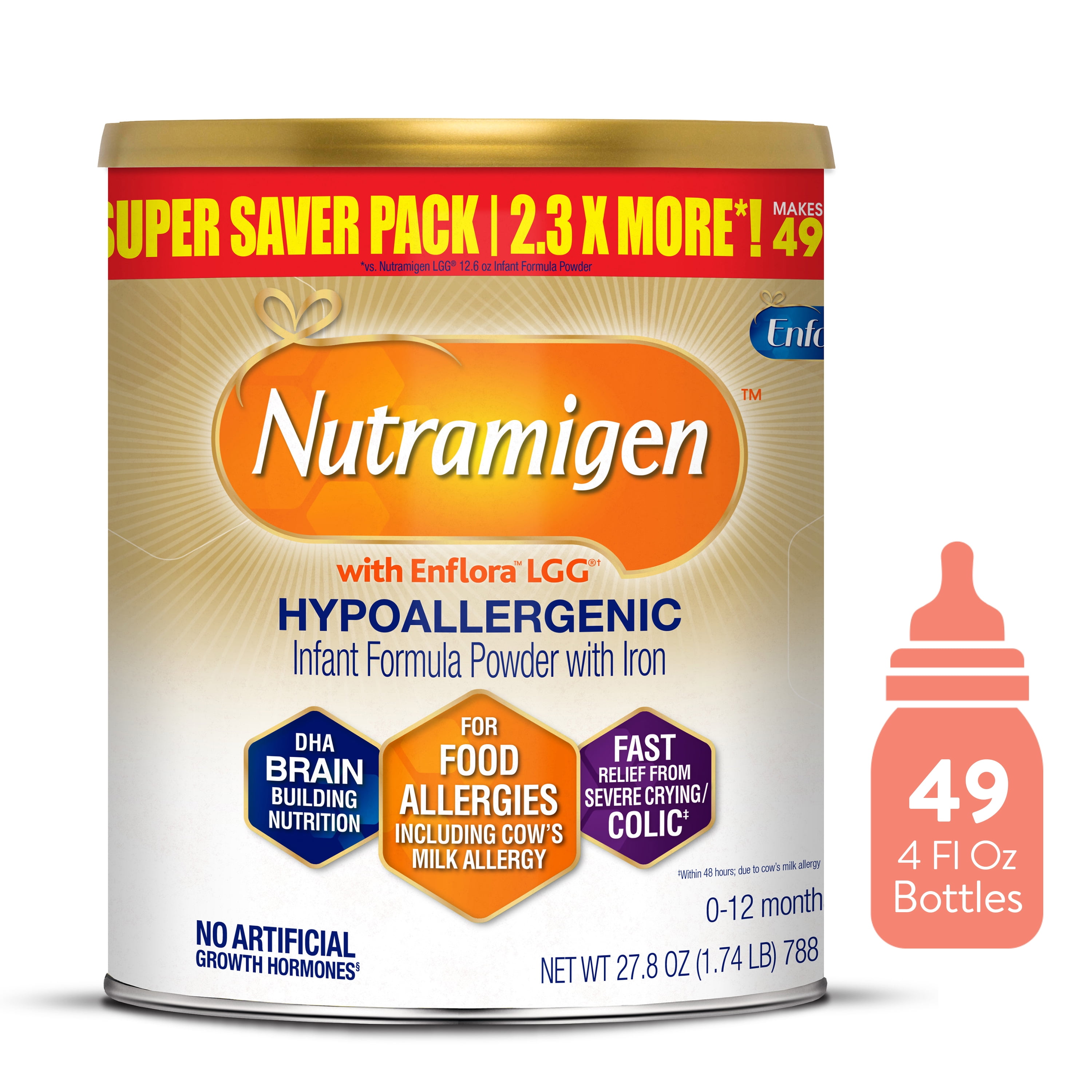 Enfamil Nutramigen Infant Formula, Hypoallergenic and Lactose Free ...