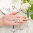 Alloy Brooches with Rhinestone Platinum 17~23x65~67x5mm 6pcs/set for ...