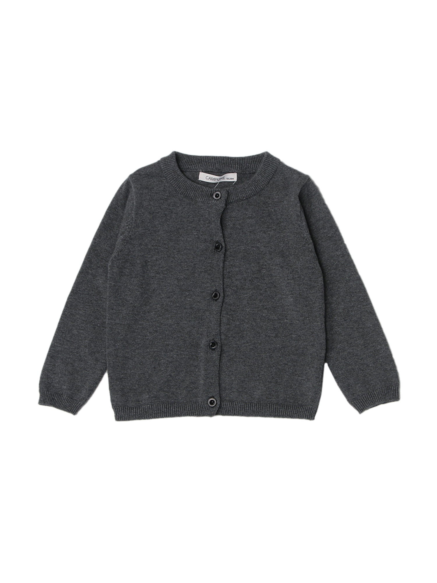 Grianlook Girls Knit Sweaters Buttons Cardigan Sweater Crew Neck ...