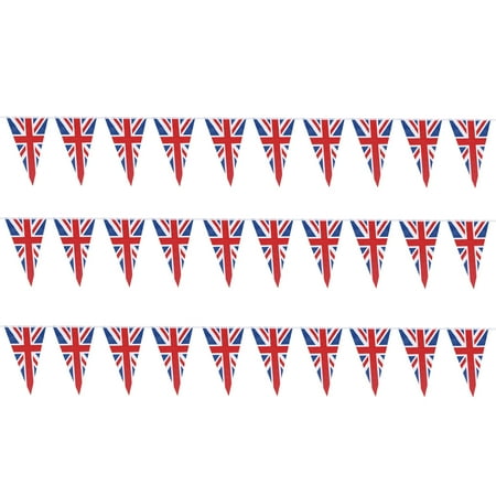 Arealer Union Jack Bunting Flag Union Jack Triangular Banner with 30 ...