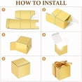 20pcs Elegant Pure Golden Square Gift Boxes - Premium Wedding Favor ...