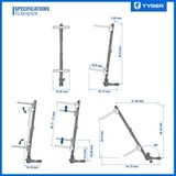 "Tyger Auto Hitch-Mounted Ski/Snowboard Rack | Fits 2""/1.25"" Receiver ...