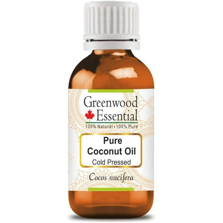 Greenwood Essential Pure Coconut Oil (Cocos nucifera) with Glass ...