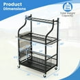 Costway Garden Tool Organizer Cart Yard Tool Storage Racks for Garage ...