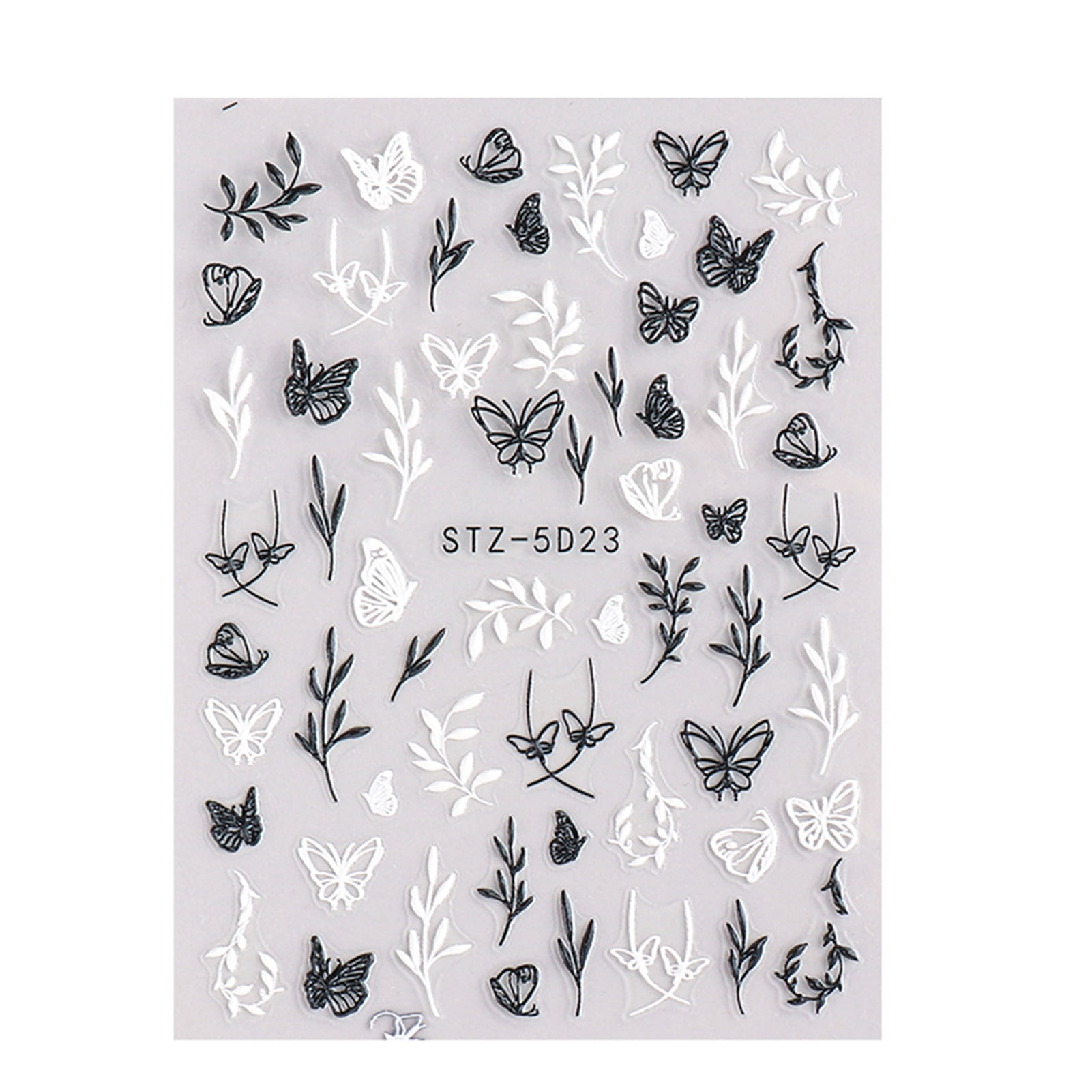 UDIYO Nail Sticker Lovely DIY Paper Classic Camellia Nail Decoration ...