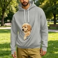Busydd Hoodies for Men with Diagonal Patch Pocket Trendy Casual Solid ...