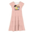 Toddler Dresses Childrens Flying Sleeve Graduation Season Printed Dress ...