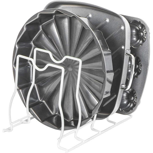 Smart Design Bakeware and Lid Storage Rack with 4 Compartment Dividers ...