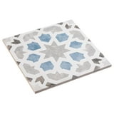 SAMPLE-Luv Charmed Blue 8-in. Encaustic Matte Porcelain Wall and Floor ...